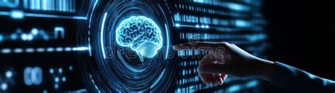 A Hand Approaches A Bright Circular Digital Display Embodying Technology Innovation And