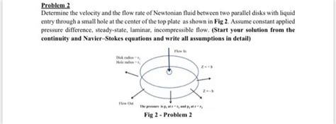 Solved Problem 2 Determine The Velocity And The Flow Rate Of