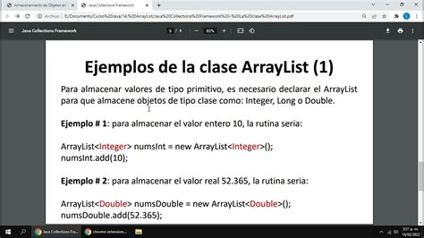 Video 27 Java Collections Framework La Clase Arraylist Parte 1