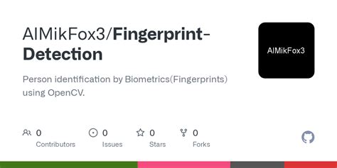 GitHub AlMikFox Fingerprint Detection Person Identification By Biometrics Fingerprints