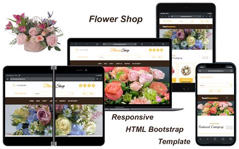 Flower Shop Responsive Html Bootstrap Template Bootstrap Template Templates Wellness Design