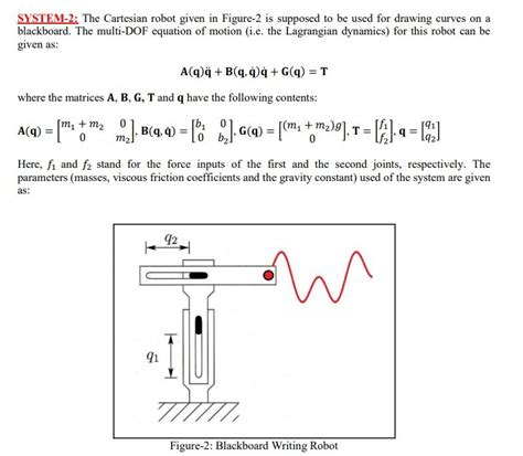 Solved System 2 The Cartesian Robot Given In Figure 2 Is
