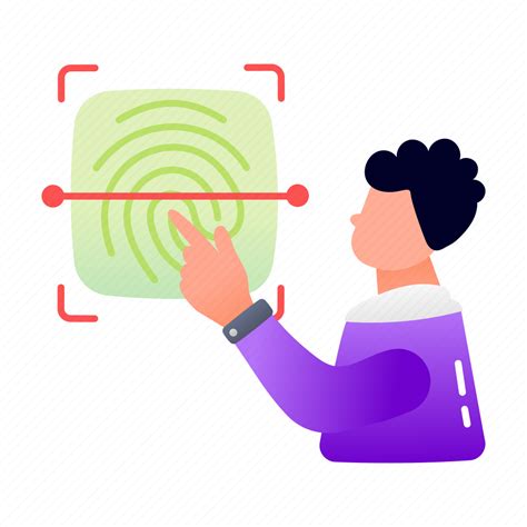 Fingerprint Scanning Biometric Identification Detection Recognition Icon Download On