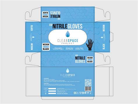 Protective Nitrile Gloves Packaging Design On Behance