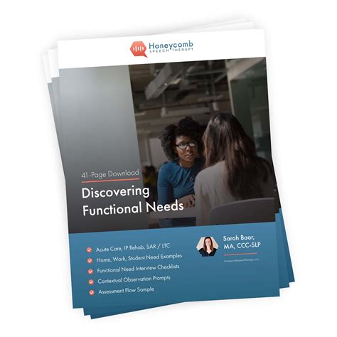 Discovering Functional Needs Honeycomb Speech Therapy