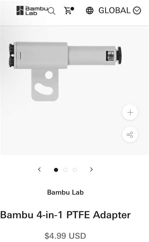 Bambu 4 In 1 Ptfe Adaptor 4x Y Splitter R Bambulab