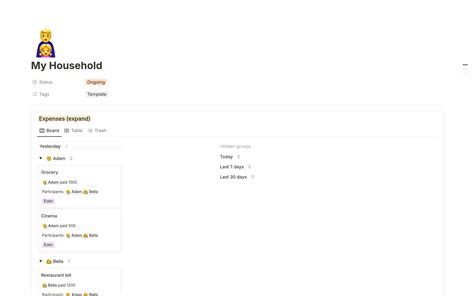 Splitting Expenses Made Fun Mobile Friendly 10 Template By Ylhdev Notion Marketplace