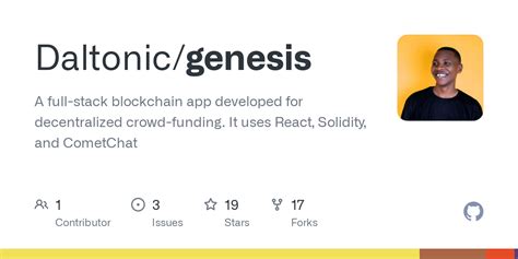 Github Daltonic Genesis A Full Stack Blockchain App Developed For Decentralized Crowd Funding
