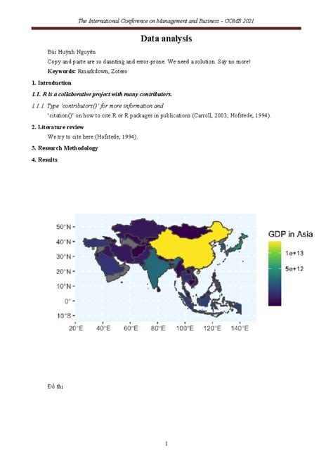 Data Analysis Data Analysis Using R Program The International