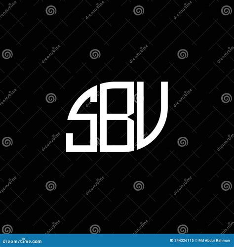 Sbv Letter Logo Design On Black Background Sbv Creative Initials