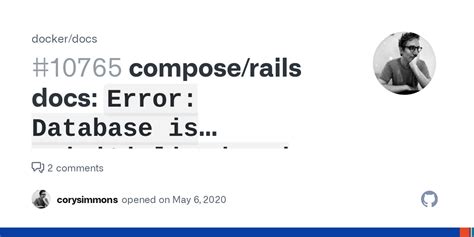 Compose Rails Docs `error Database Is Uninitialized And Superuser