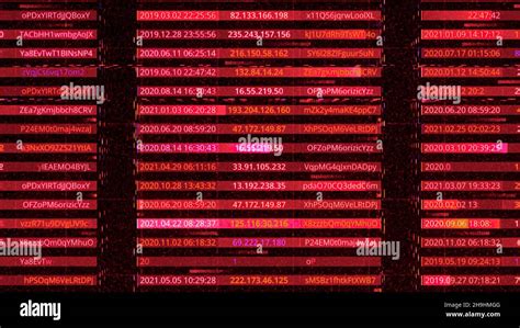 List Of Data And Passwords Animation Database With Ip Addresses And
