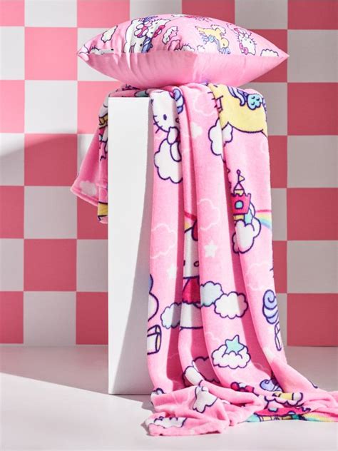 Koc Hello Kitty Kolor Różowy Sinsay 048dj 03x