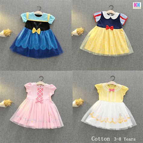 ชุดเจ้าหญิงทุกวันสำหรับเด็กสาวinsสไตล์เด็กชุดเดรสเจ้าหญิงสำหรับเด็กชุดหิมะสีขาวเด็กอลิซเมอร์เมด