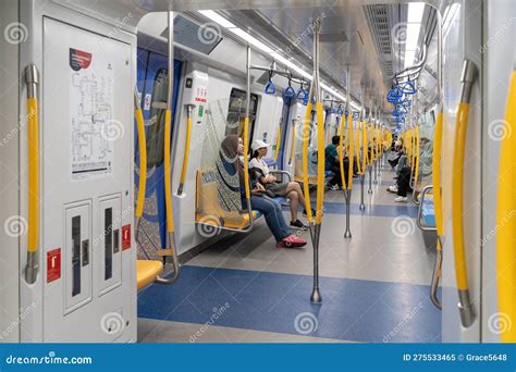 Passengers In The Latest Mrt 2 Putrajaya Linemass Rapid Transit Editorial Image Image Of