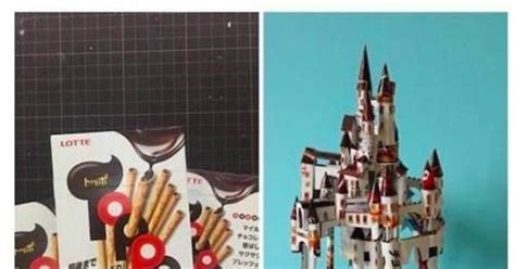 과자 봉지로 만든 작품들 