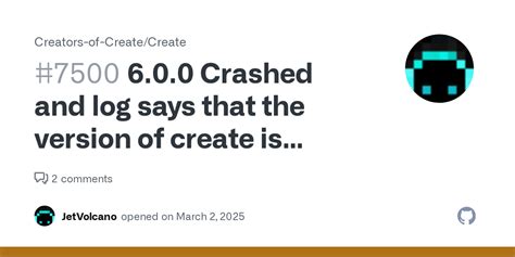 600 Crashed And Log Says That The Version Of Create Is 051j