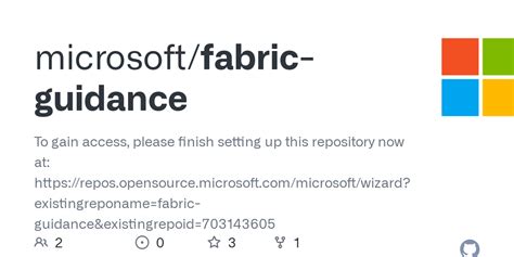 github microsoft fabric guidance to gain access please finish setting up this repository now