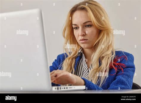 Business Woman Working On A Very Important Project Stock Photo Alamy