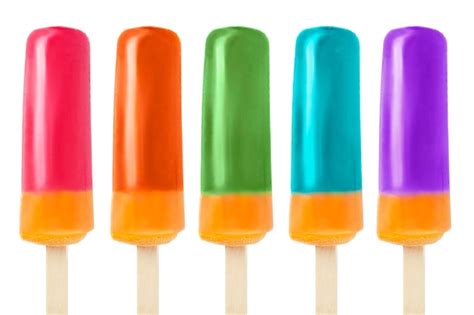 Fruit Popsicles Isolated Premium Photo