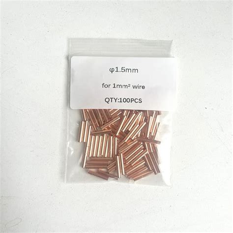 100pcs φ15253456810mm Copper Connecting Pipe Wire Joint Gt
