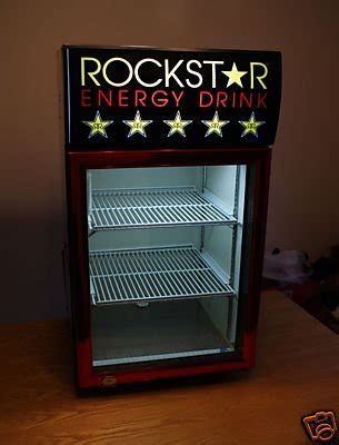 Red Bull Rockstar Energy Refrigerator Cooler Fridge New 65077732