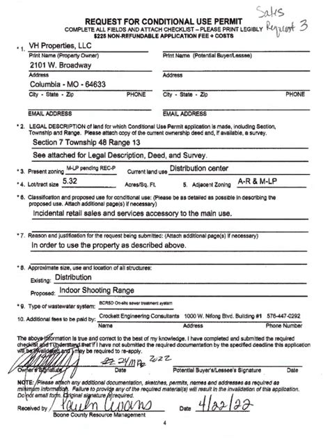 fillable online conditional use permit process sheet fax email print