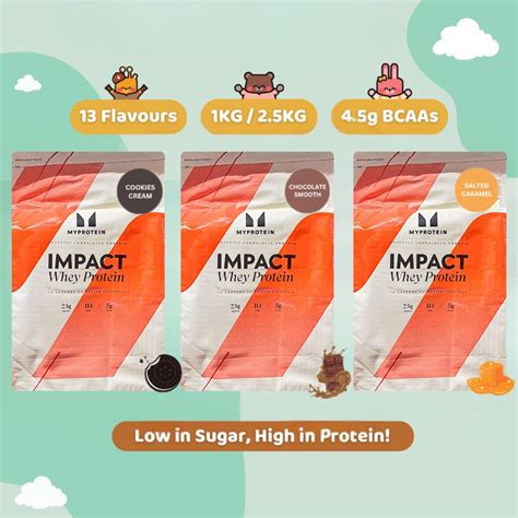 Myprotein Impact Whey Protein Powder 1kg 25kg 13 Flavours Baebear