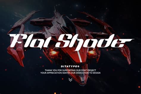 Flat Shade Display Font Dita Type