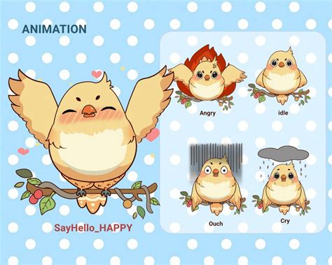 Bird Vtuber Fully Rigged Etsy