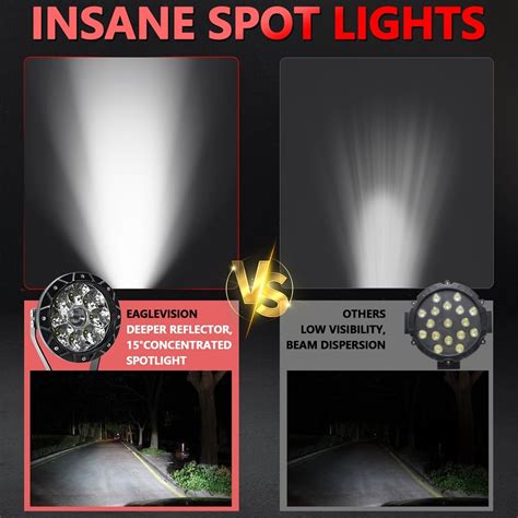 E16 38w 4000lm 6000k 5 Inch Off Road Vehicle Round Work Light White