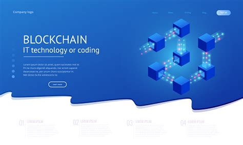 Isometric Concept Of Quantum Computers Blockchain It Technology Or Coding Information Blocks In