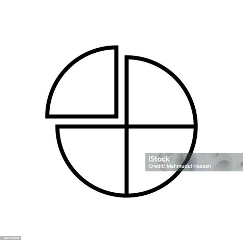 파이 차트 선형 아이콘 기호 벡터 검은색 윤곽선 파이 차트 아이콘 0명에 대한 스톡 벡터 아트 및 기타 이미지 0명 개념