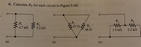 Solved Calculate Rt For Each Circuit In Figure R Chegg Com