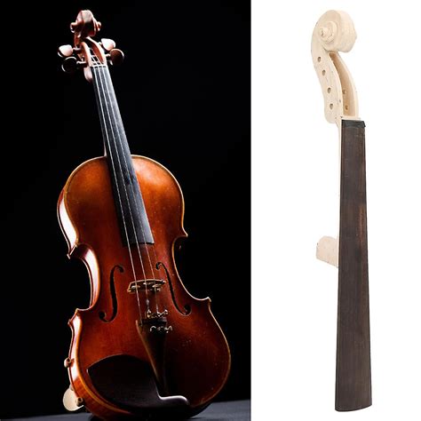 Violin Neck Maple With Ebony Fingerboard Black 44 Musical Instrument