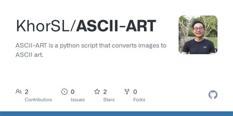 GitHub KhorSL ASCII ART ASCII ART Is A Python Script That Converts Images To ASCII Art