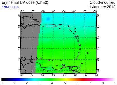 Temis Daily Erythemal Uv Dose From Satellite