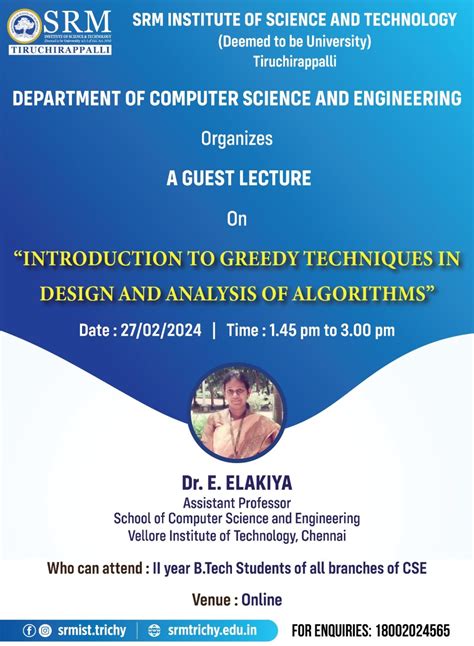 Srm Institute Of Science And Technology Tiruchirappalli On Linkedin Srmtrichyist Srmist