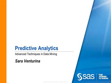 Predictive Analytics Advanced Techniques In Data Mining