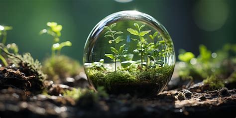 Premium Photo Earth Globe In Nature With Tiny Plane