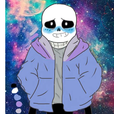 Undertale Blushing Galaxy Sans By Selenkurojashi On Deviantart