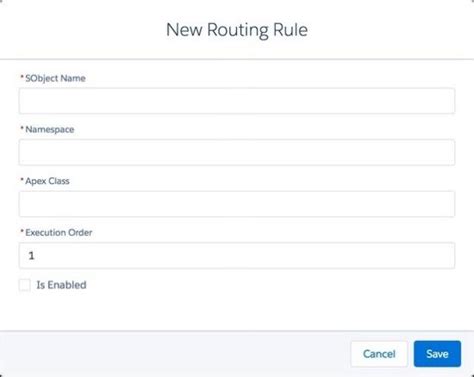 create a routing rule for an object