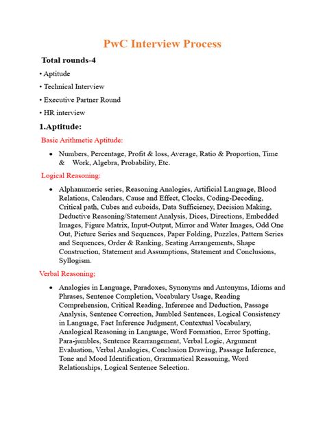 Pwc Interview Process Pdf