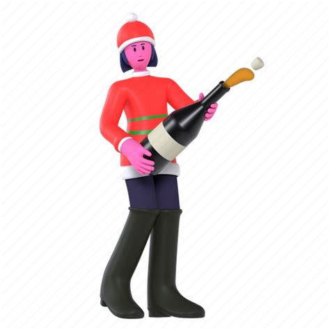 Cheers Up Cheers Drink Alcohol Champagne Christmas Xmas 3d Illustration Download On