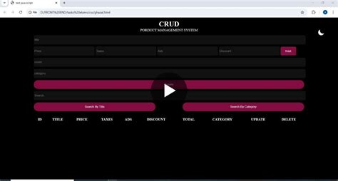 Webdevelopment Javascript Frontend Coding Programmer Crud Css Html Abdel Rahman