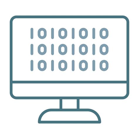 Binary Code Line Two Color Icon 4651194 Vector Art At Vecteezy