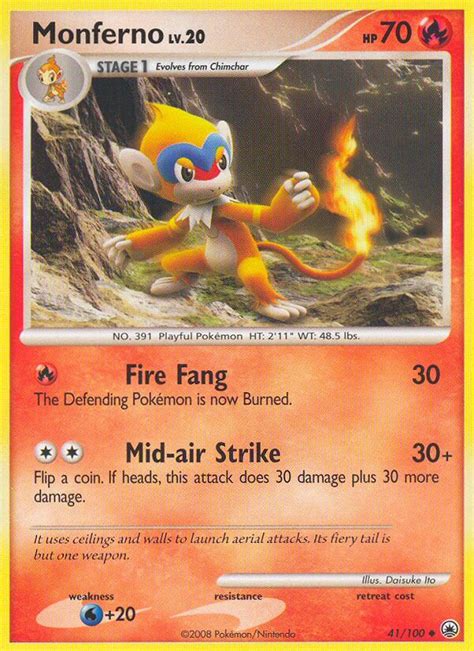 Monferno 41 100 Majestic Dawn Pokemonkaart Nl