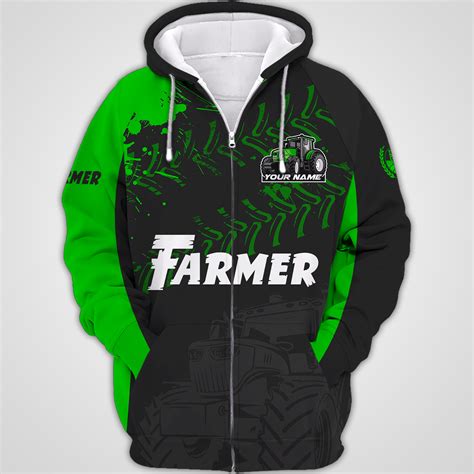 Farmer Shirt Custom Tractor 3d Full Print Zipper Hoodie T For Farme