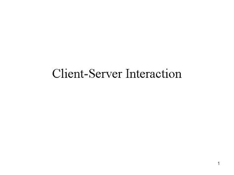 Clientserver Interaction 1 Functionality Transport Layer And Layers