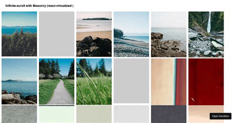 React Virtualized Infiniti Scroll And Masonry Codesandbox